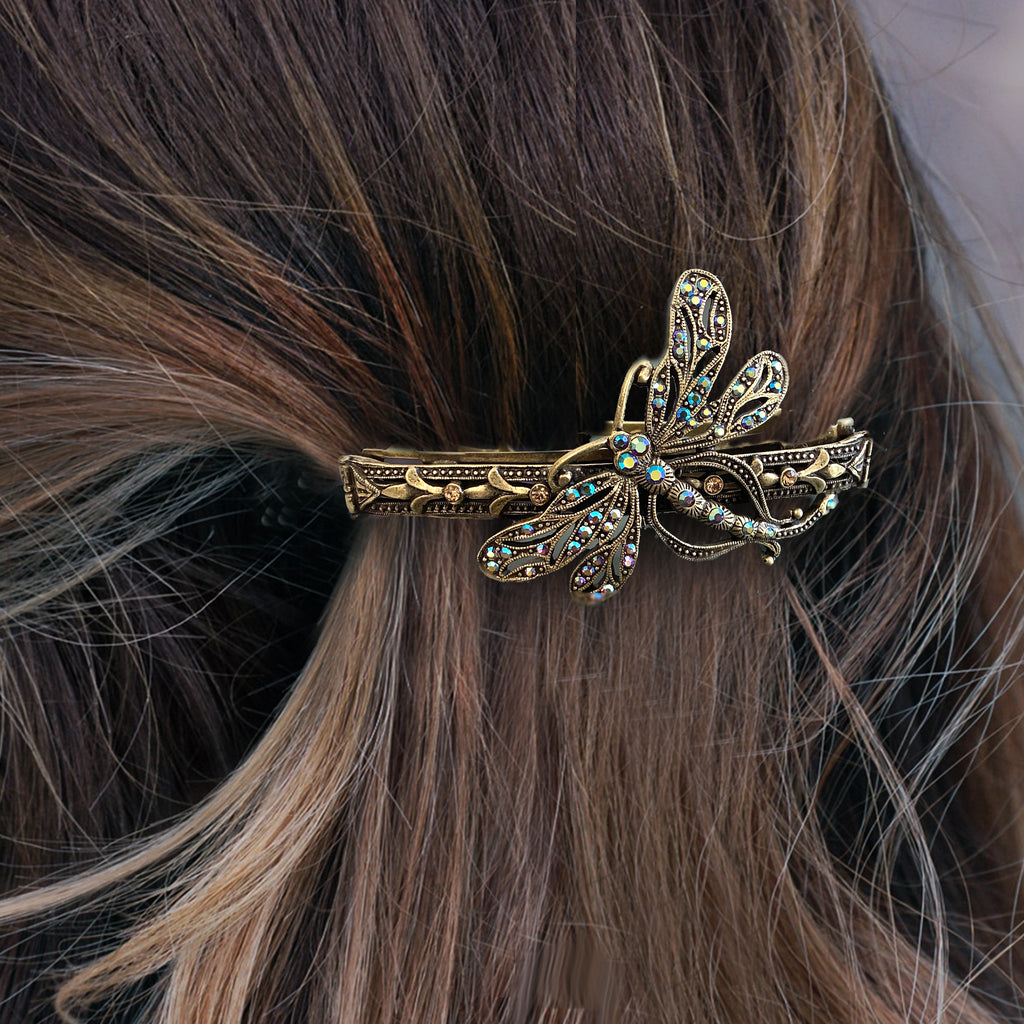 Dragonfly Art Deco Barrette by Sweet Romance USA – Sweet Romance Jewelry