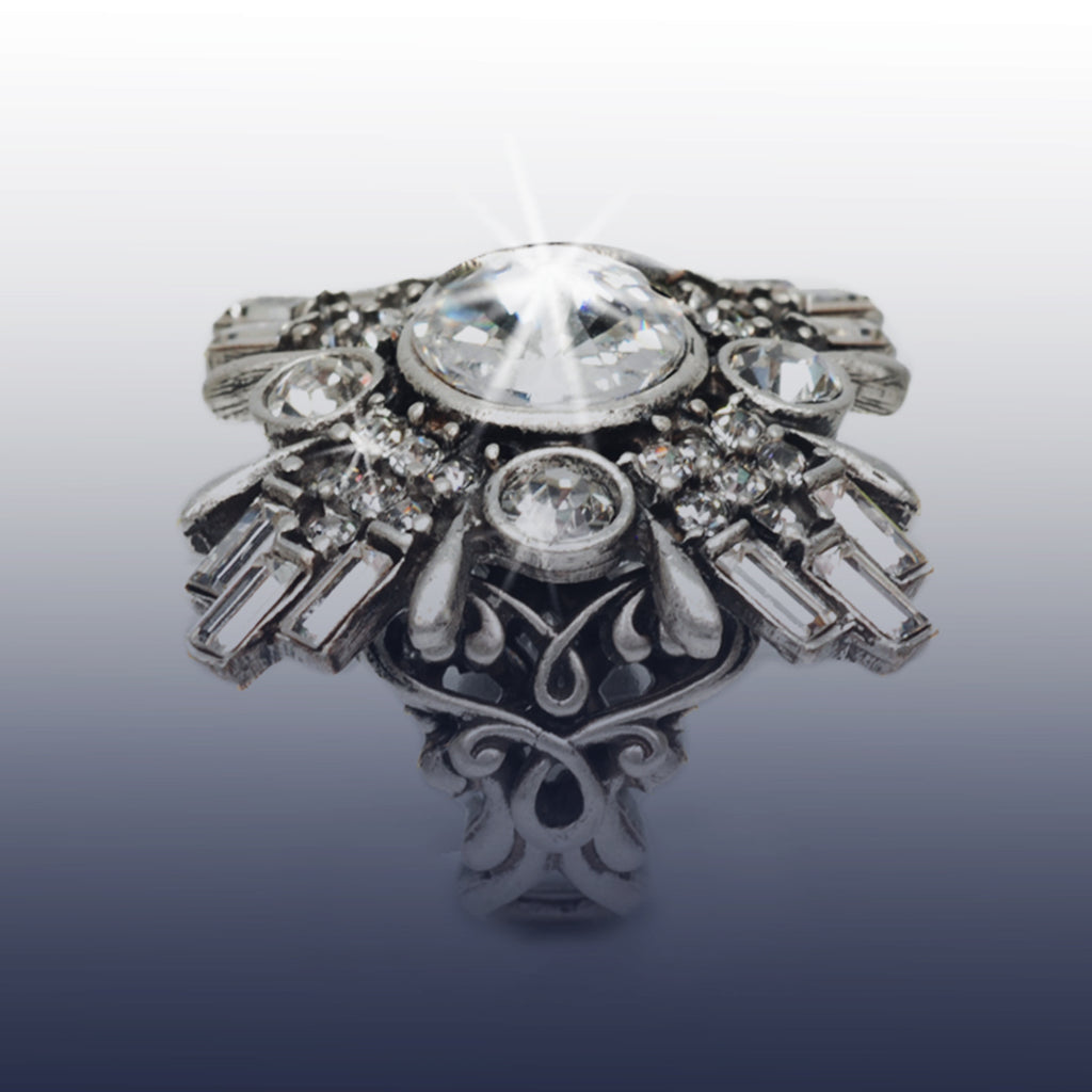 Art Deco Geometric Star Silver Ring by Sweet Romance – Sweet Romance ...