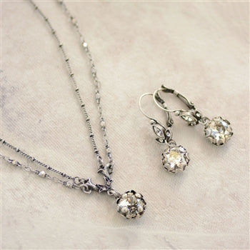 French Lavaliere Bridal Necklace and Earrings SET – Sweet Romance Jewelry