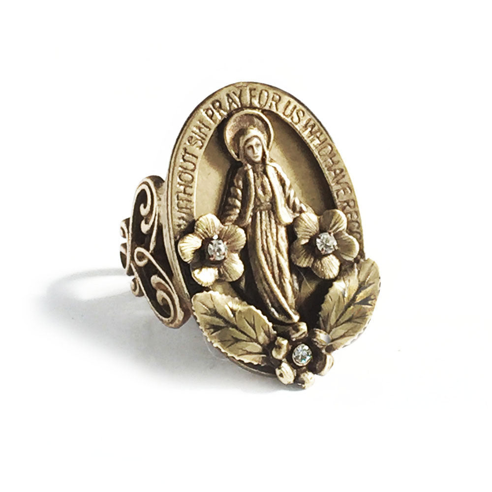 Our Lady of Miracles Virgin Mary Ring by Sweet Romance – Sweet Romance ...